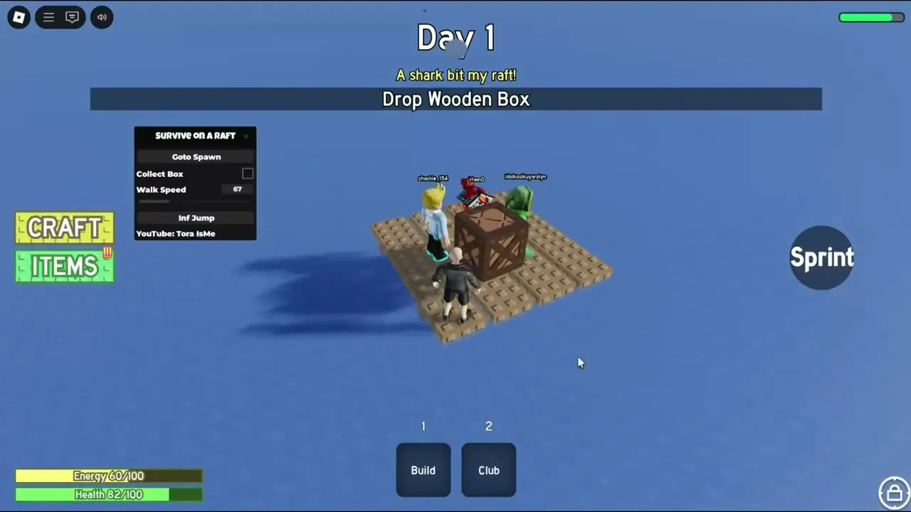 Survive on a Raft Script – Collect Items, Box & Chest
